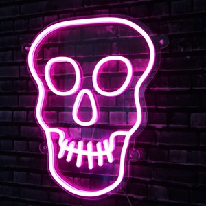 Pink Skull Custom LED Neon Sign 17x13***us Seller** - Etsy