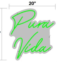 Pura Vida LED Neon Sign 23" X 20" ***US SELLER!!! - Etsy