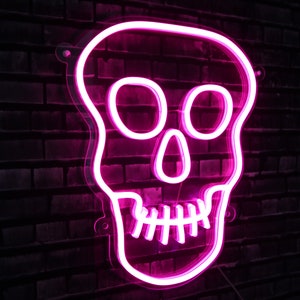 Pink Skull Custom LED Neon Sign 17x13***us Seller** - Etsy