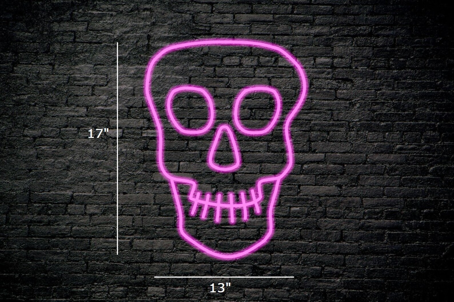 Pink Skull Custom LED Neon Sign 17x13us Seller - Etsy