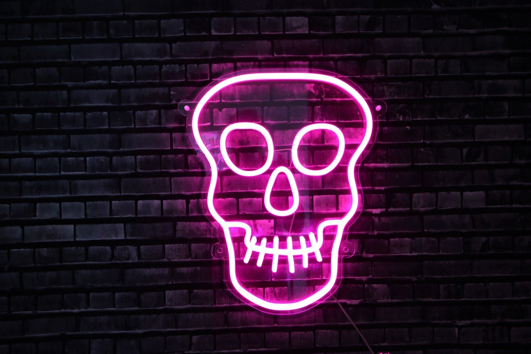 Pink Skull Custom LED Neon Sign 17x13***us Seller** - Etsy