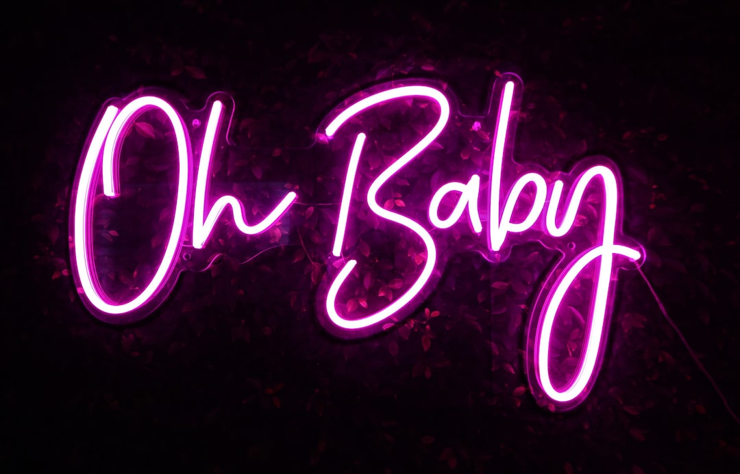 Oh Baby Girl Pink LED Neon Sign 30x14 Babyshowerbaby Girl - Etsy
