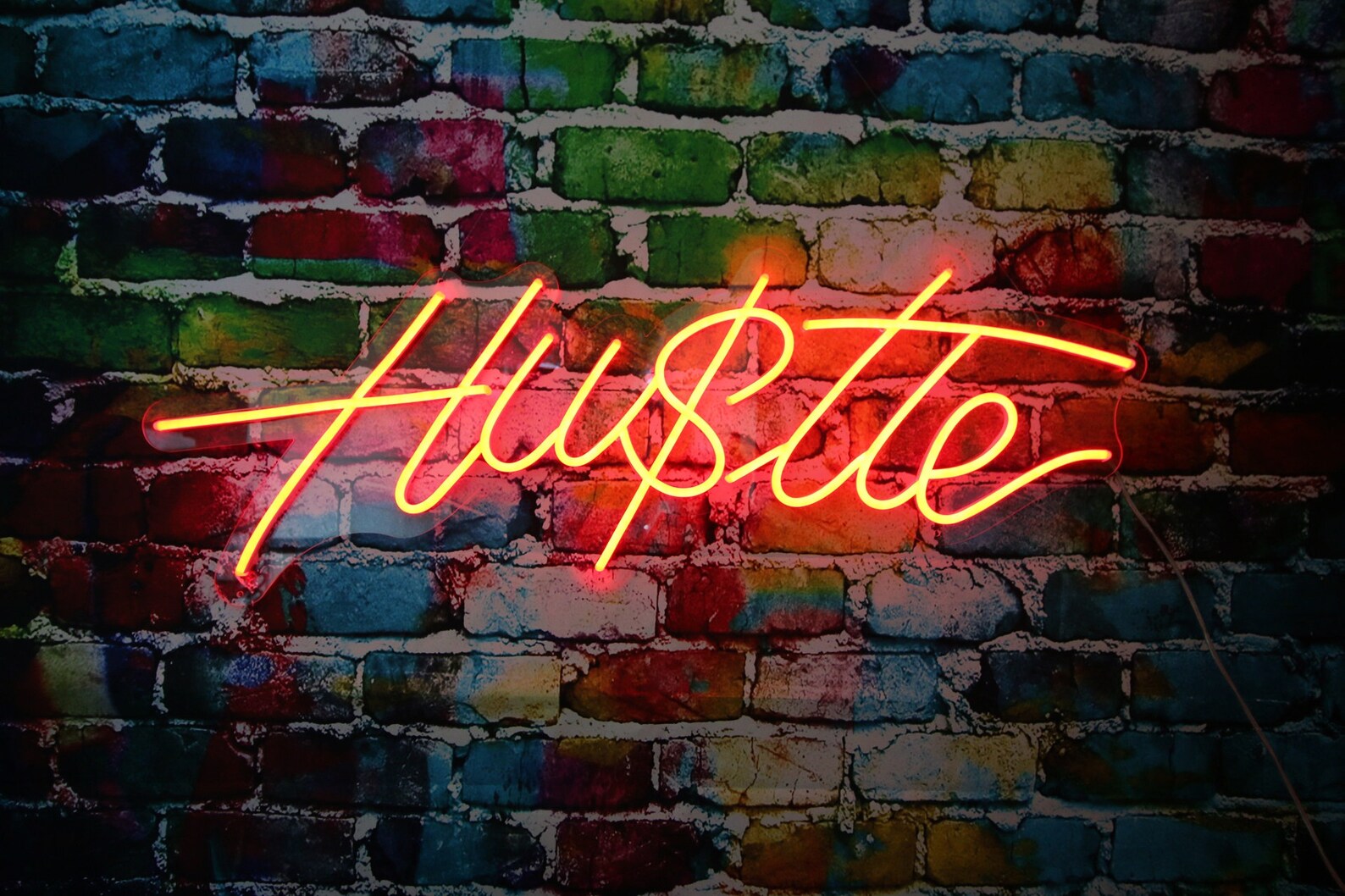 In StockHustle Neon Sign Red HuStle Neon LightUS | Etsy