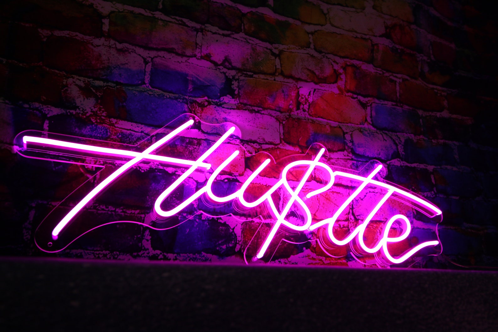 Hustle Neon Sign Pink Hustle Neon Lightus Seller - Etsy UK