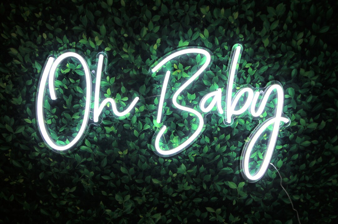 Oh Baby LED Neon Sign 30x15 Babyshowersgender Reveal - Etsy