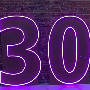 Neon Sign, Number Neon Signs for Birthdays, Partys, Kids All Colors or ...
