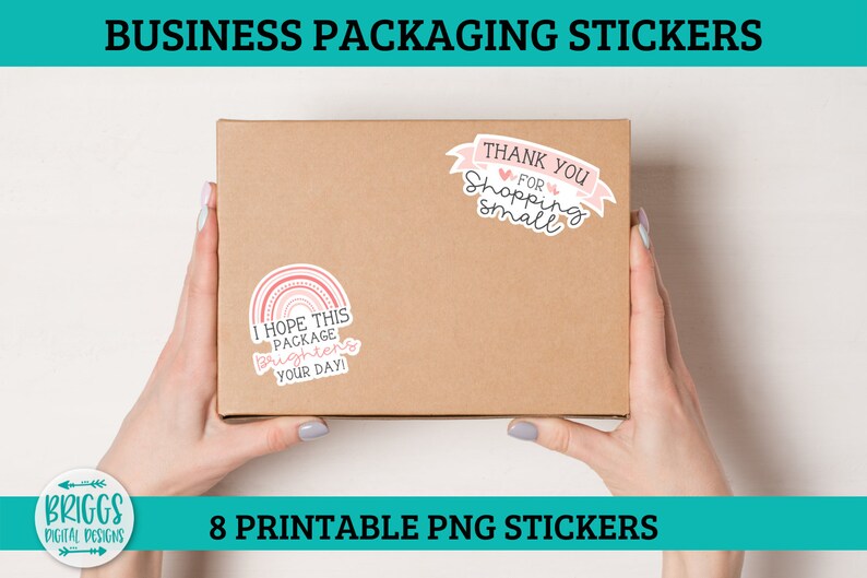 Small Business Sticker Bundle 12 Sticker Bundle Print and - Etsy