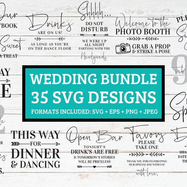 Wedding Sign Svg - Etsy