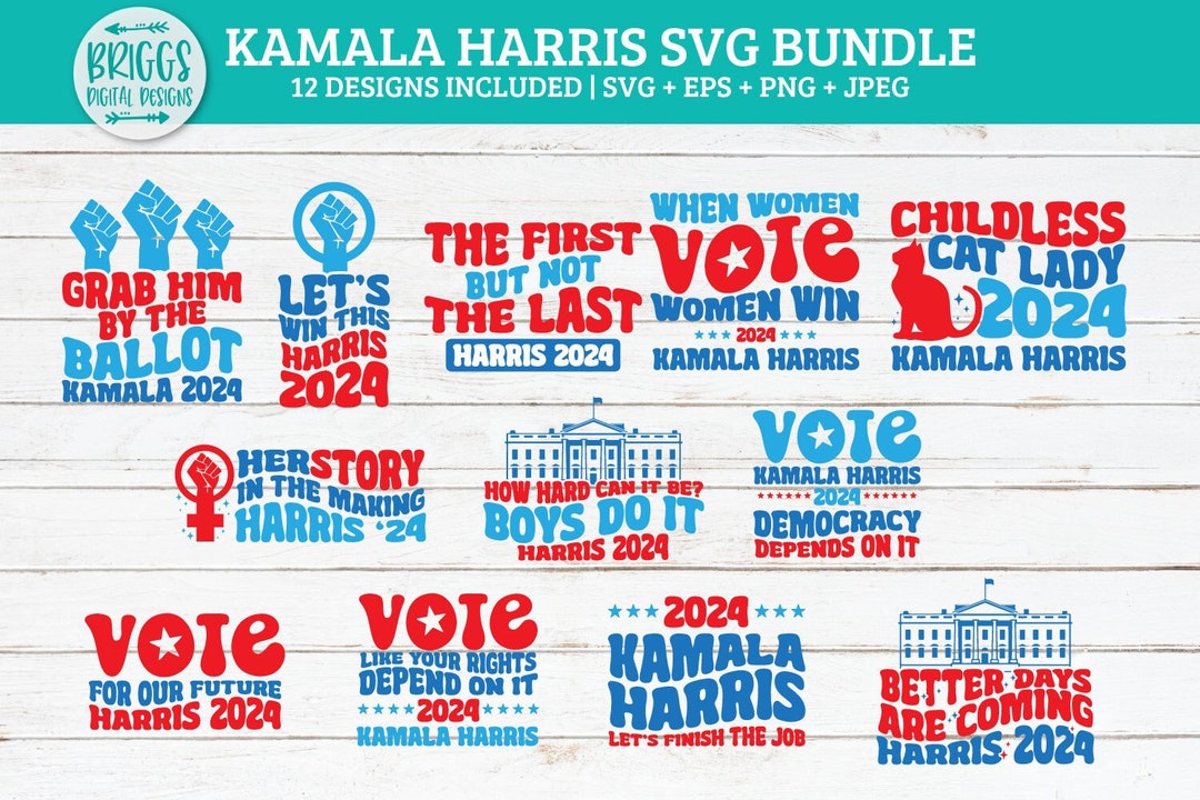 Kamala Harris SVG Bundle Kamala Harris Png,election Svg,kamala Svg ...
