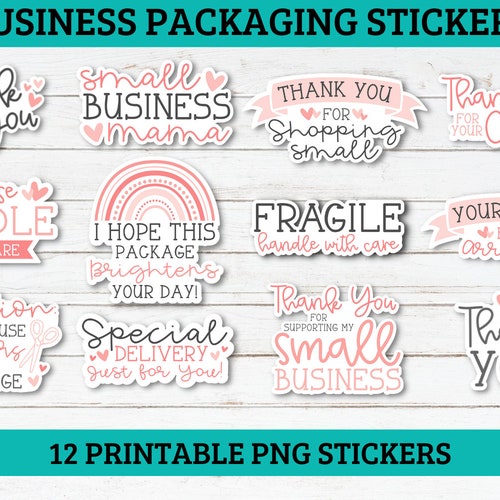 Small Business Sticker Bundle 12 Sticker Bundle Print and - Etsy