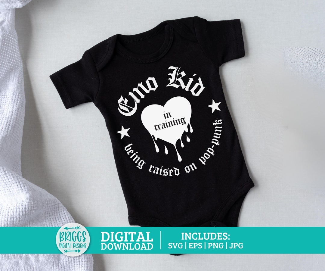 Emo Kid in Training SVG | Pop Punk Music, Millennial, Elder Emo Club ...