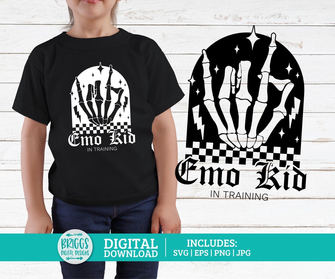 Emo Kid in Training SVG | Emo Svg, Millennial Svg, Elder Emo Club, Emo ...