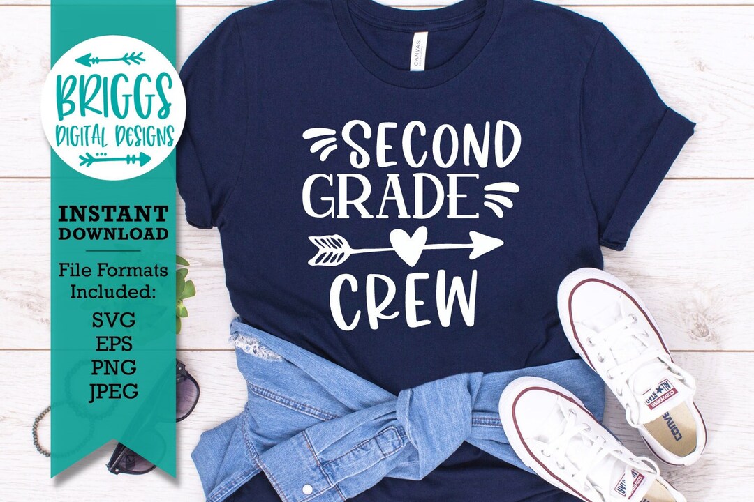 Second Grade Crew SVG | Second Grade Svg, Back to School Svg, 1st Day ...