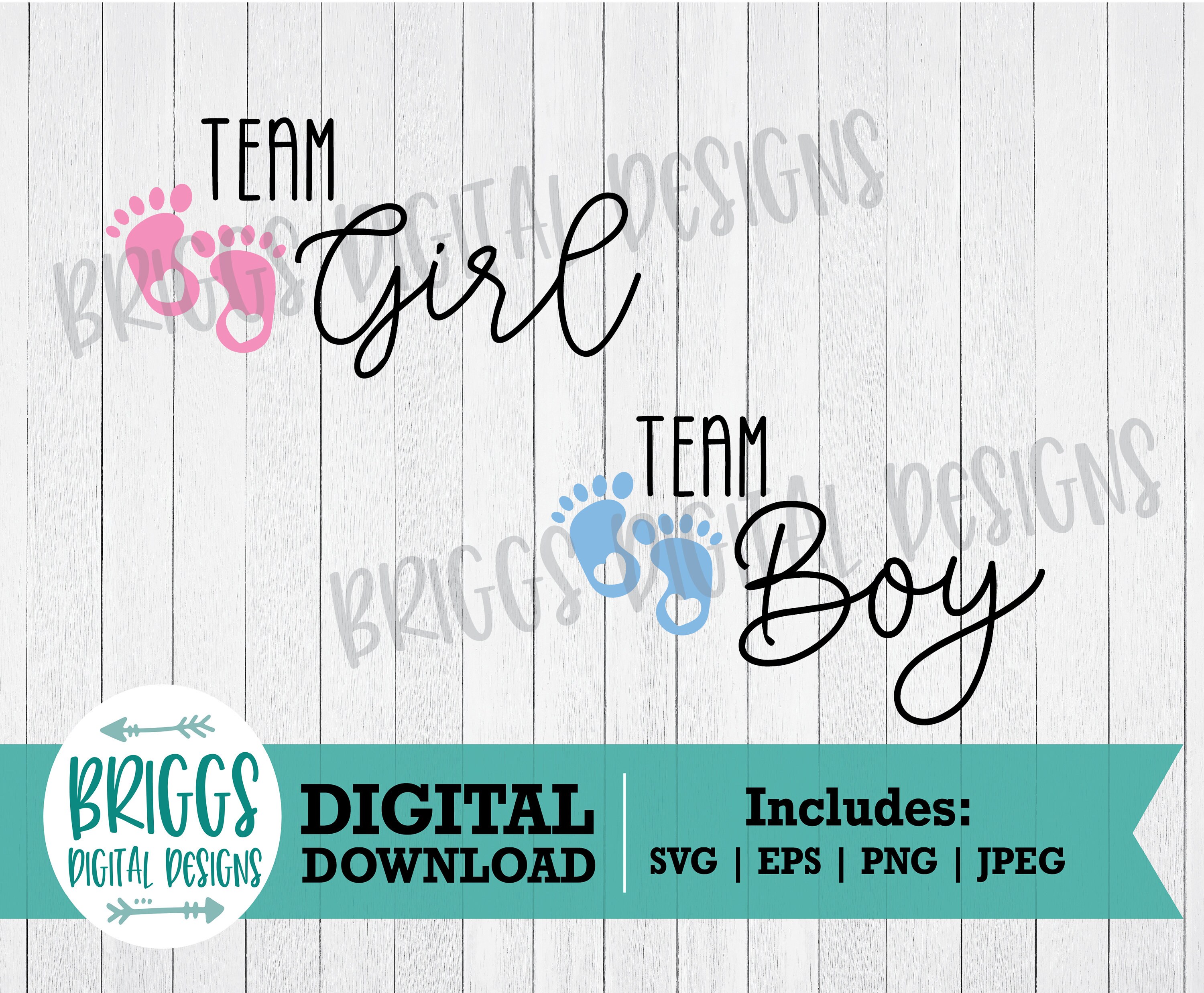 Team Boy SVG, Team Girl Svg, Gender Reveal Svg, He or She Svg, Pink or ...