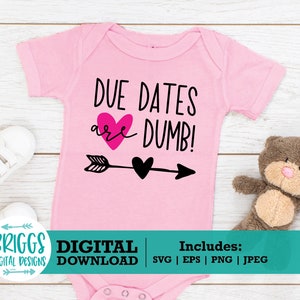 Personalized Due Dates Are Dumb SVG | Preemie Svg, Nicu Svg, Newborn ...