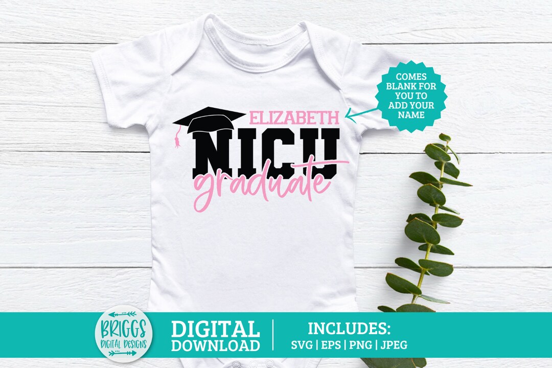 Celebratory Preemie Design for Proud NICU Graduates SVG - Adorable Baby ...