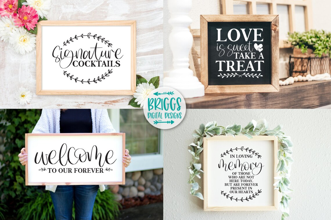 Wedding Sign SVG Bundle Wedding Bundle Rustic Wedding Svg | Etsy Canada