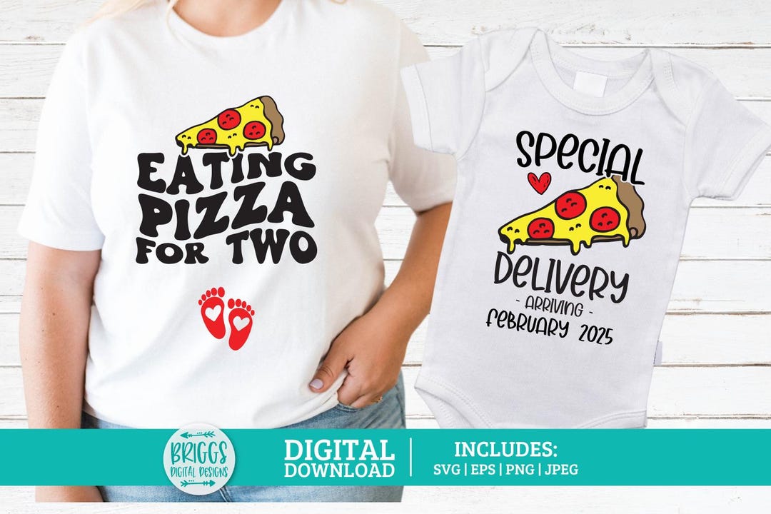 Pizza Pregnancy SVG | Pizza Svg, Special Delivery SVG, Pregnancy ...
