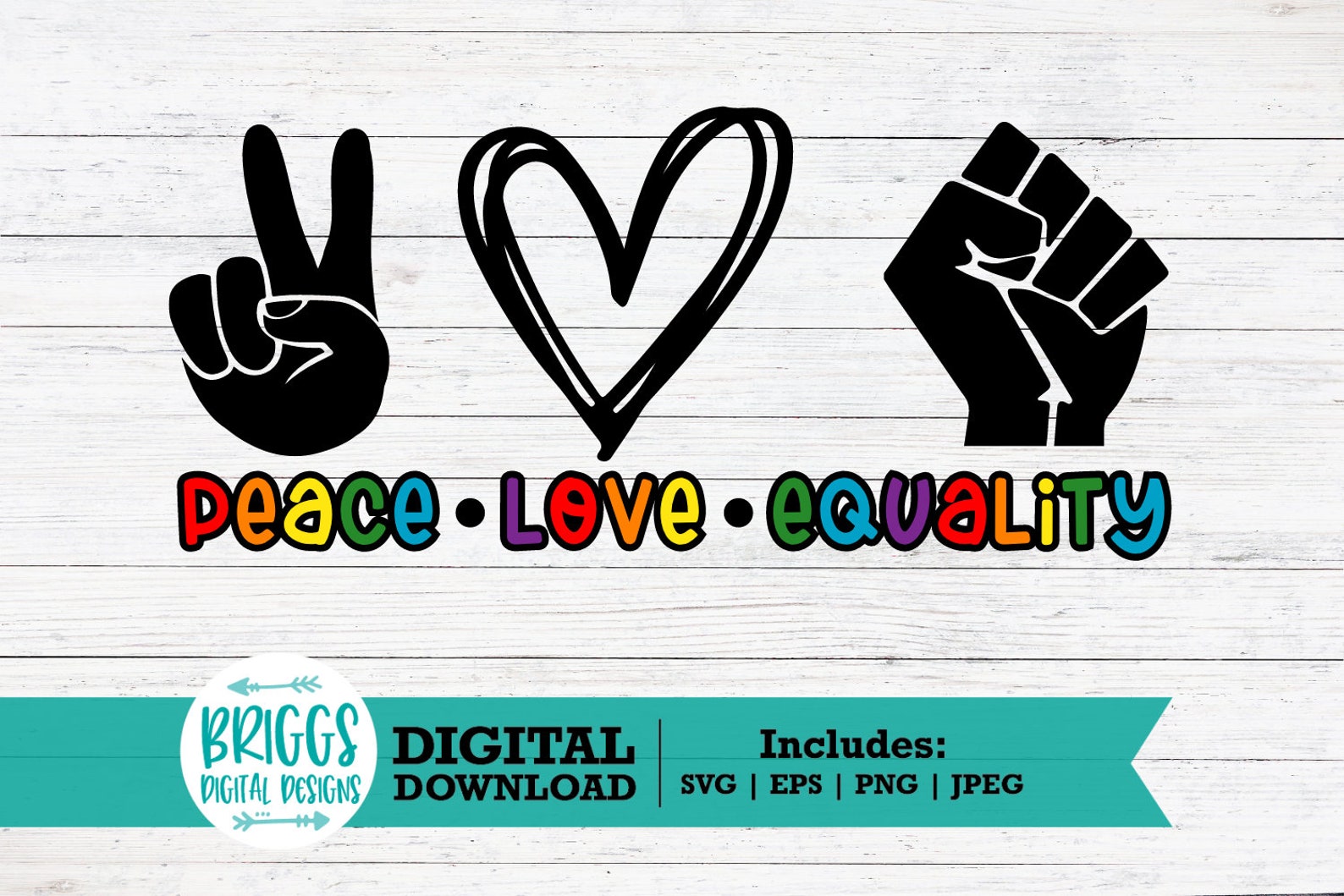 LGBT SVG Peace Love Equality Svg Pride Svg Rainbow Svg - Etsy UK