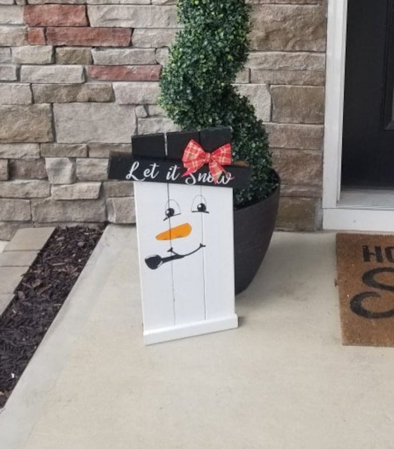 Scarecrow / Snowman Reversible / Rustic Wood / Plank Wood / - Etsy