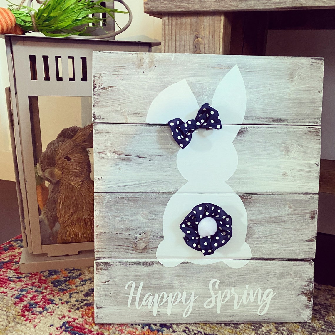 Wood Bunnies / Easter Bunnies / Happy Easter / Plank Wood - Etsy