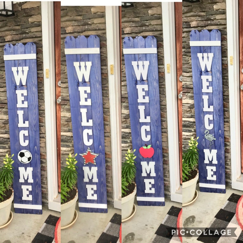 Welcome Interchangeable o / Front Porch Sign / - Etsy