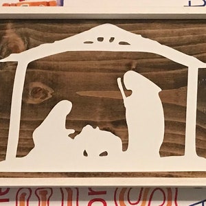 Manger Scene / Wood Manger Scene - Etsy