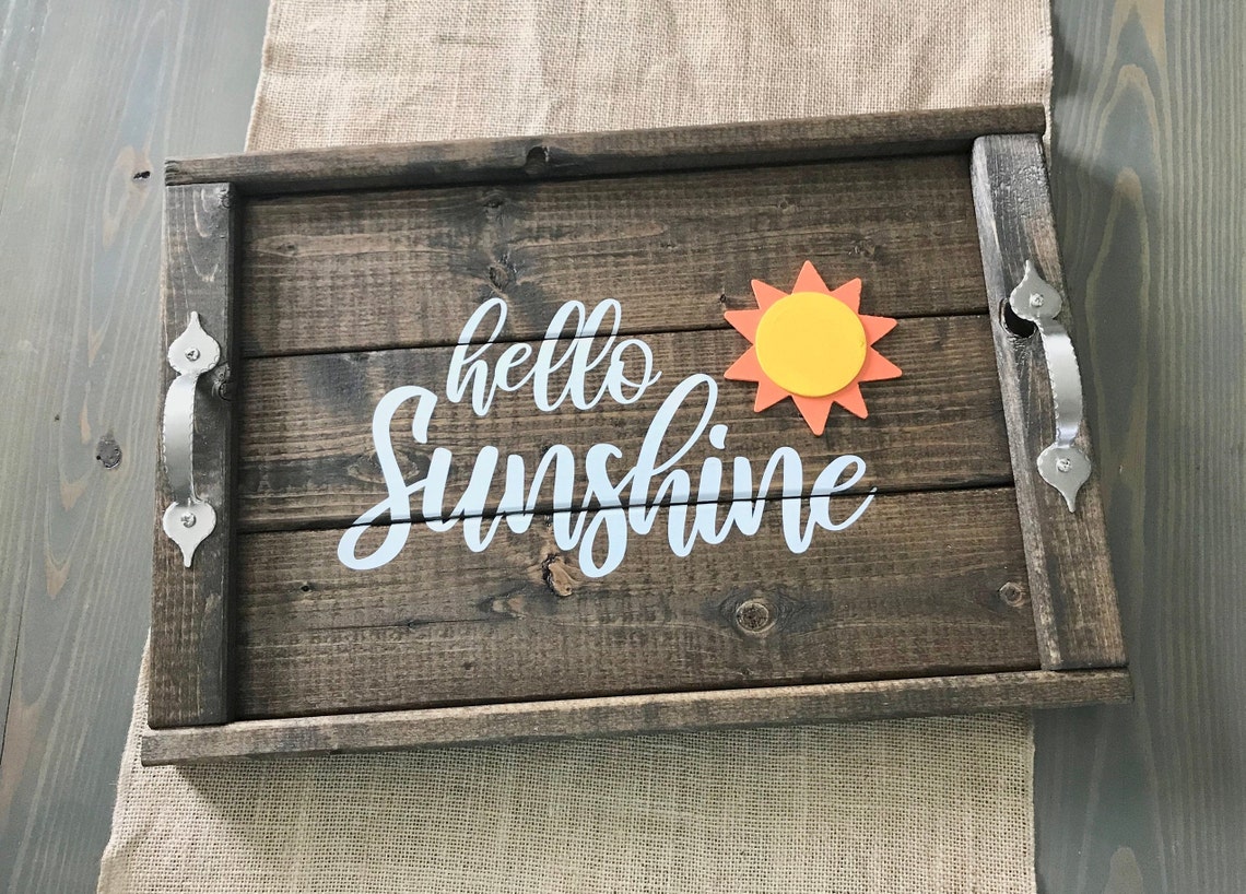 Wood Tray / Rustic Wood Tray / Decorative Tray - Etsy