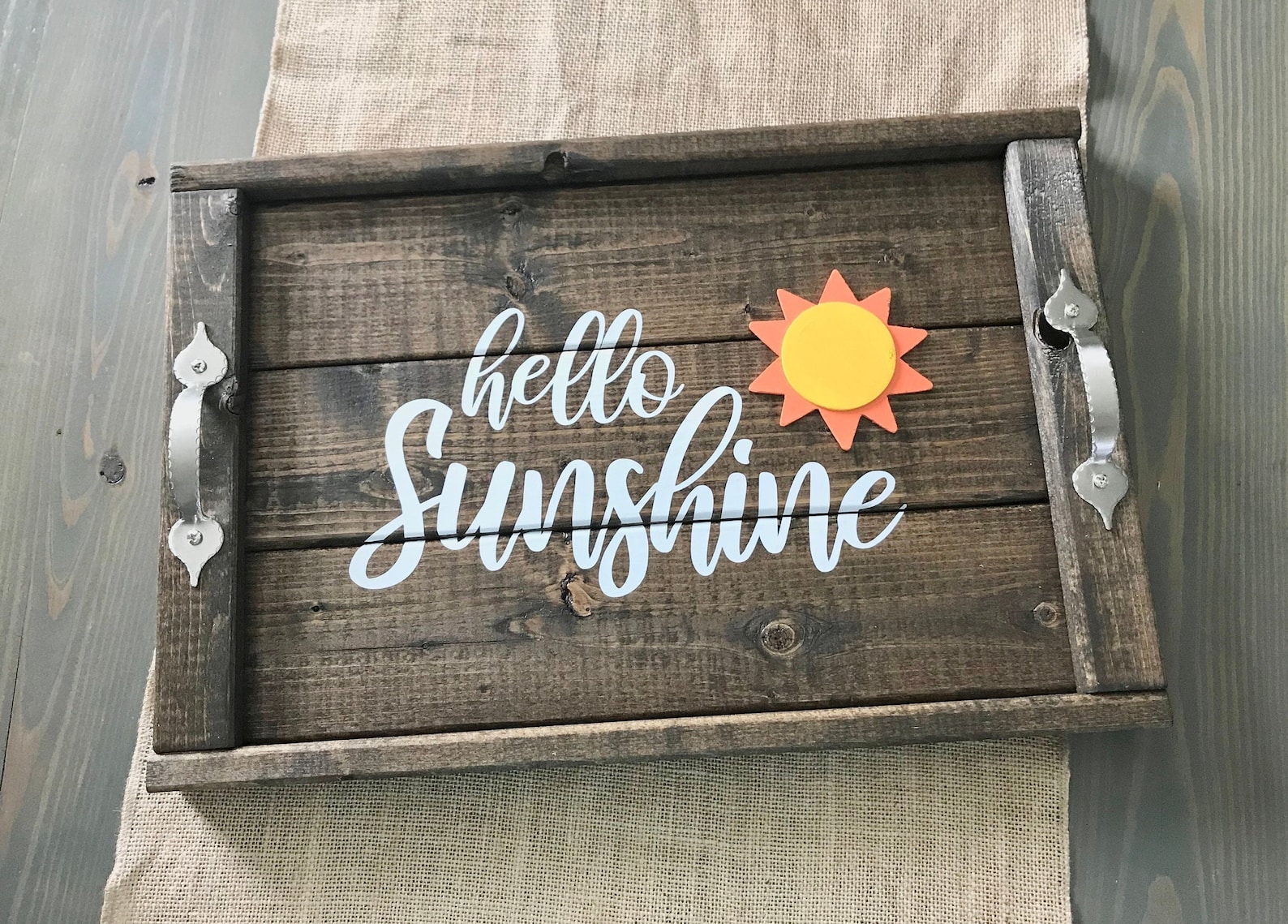 Wood Tray / Rustic Wood Tray / Decorative Tray - Etsy