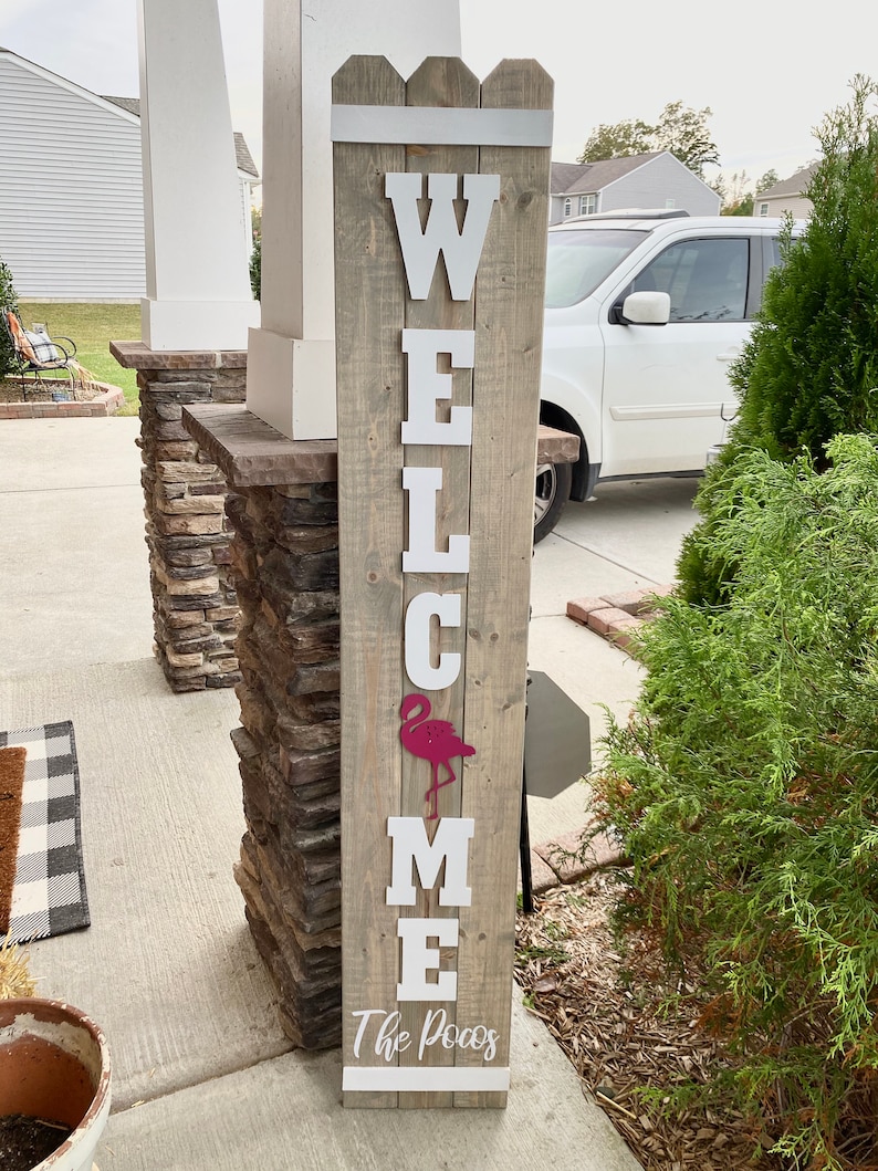 Welcome Interchangeable o / Front Porch Sign / - Etsy