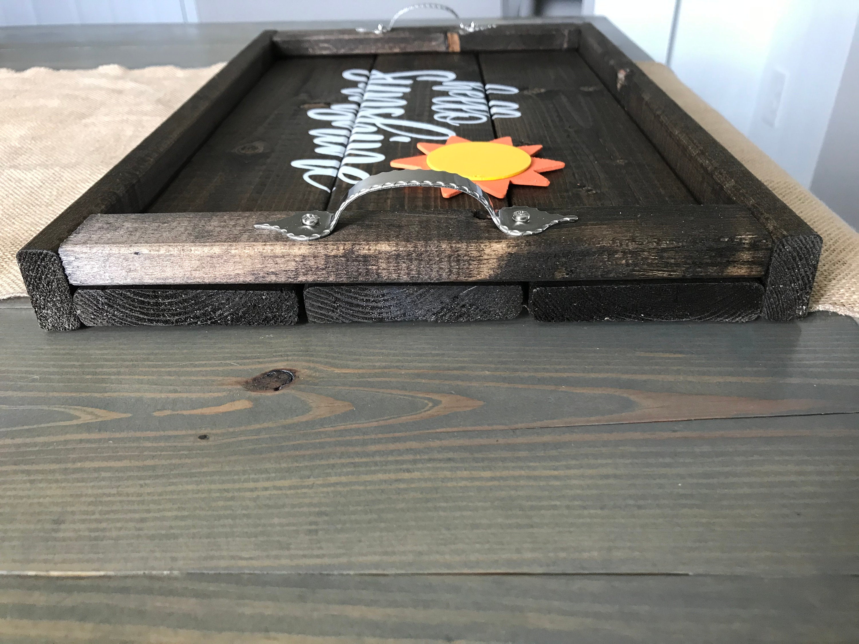 Wood Tray / Rustic Wood Tray / Decorative Tray - Etsy