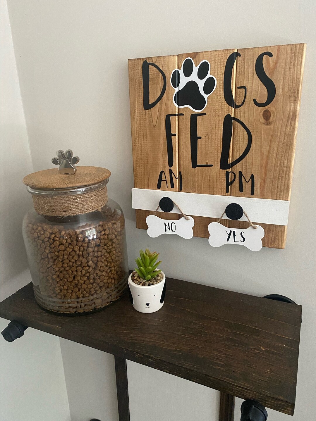 Pet Food Sign / Dod Fed / Cat Fed / Animal Sign / Custom Pet Sign - Etsy