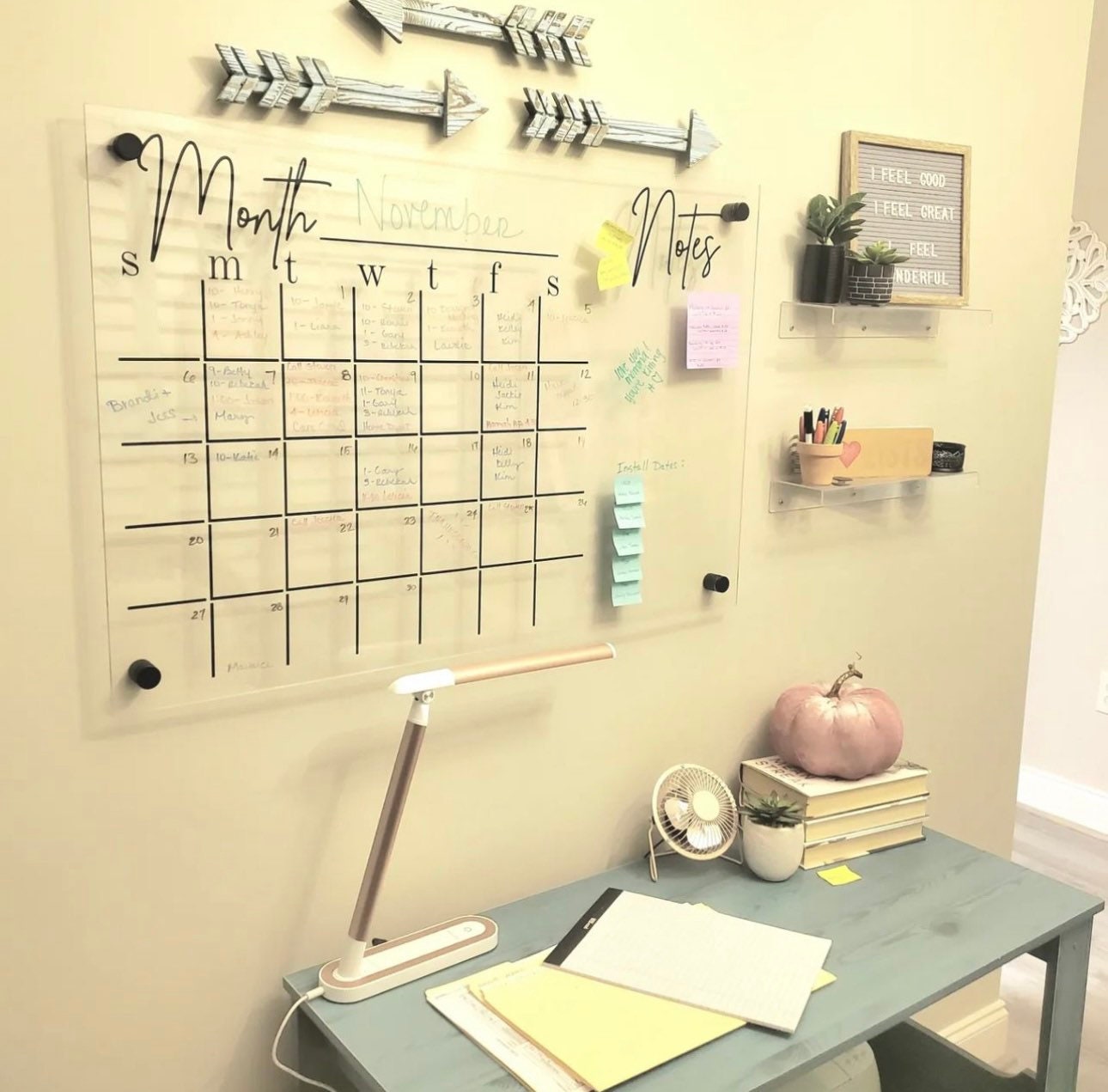 Acrylic Signs / Monthly Calendar / Weekly Calendar / Family Planner ...