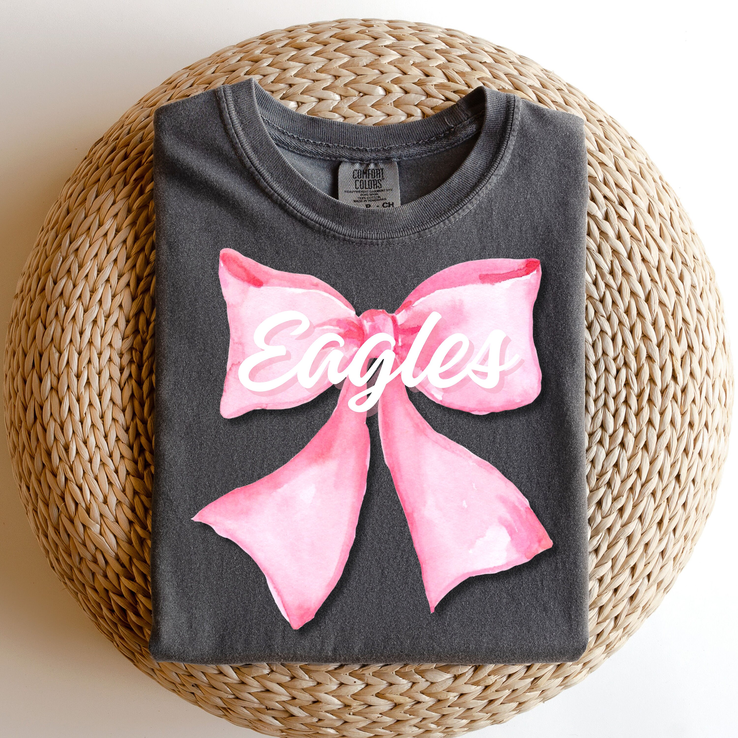 Preppy Pink Eagle Bow PNG - Etsy