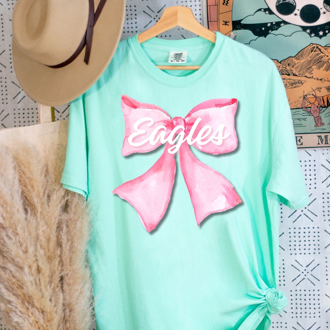 Preppy Pink Eagle Bow PNG - Etsy