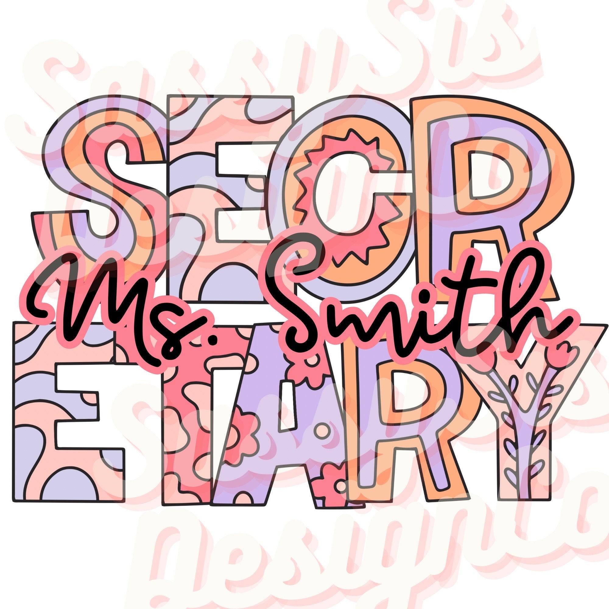 Custom Secretary Name PNG - Etsy