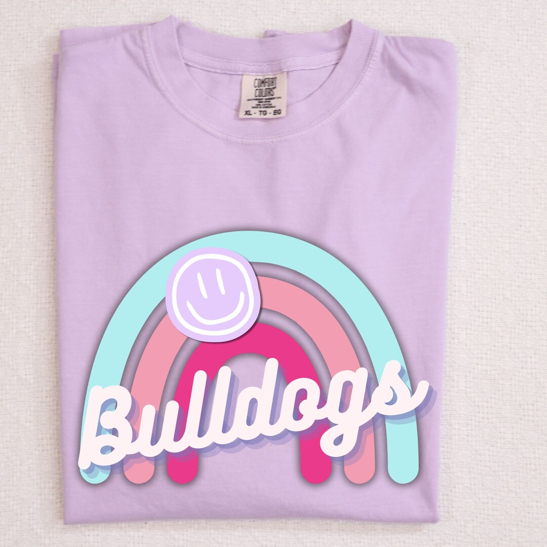 Rainbow Bulldog Mascot PNG - Etsy