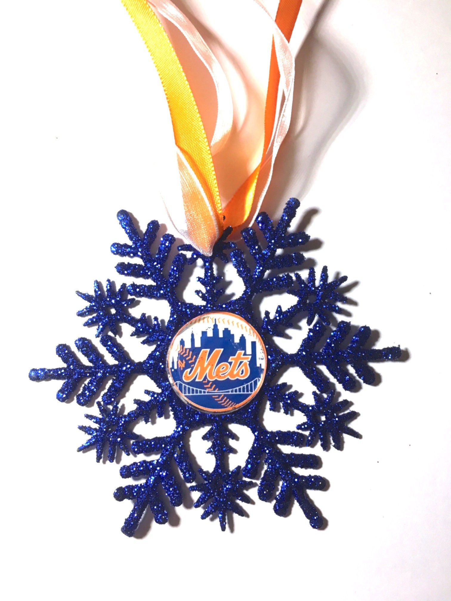 New York METS Handmade Snowflake Ornament - Etsy