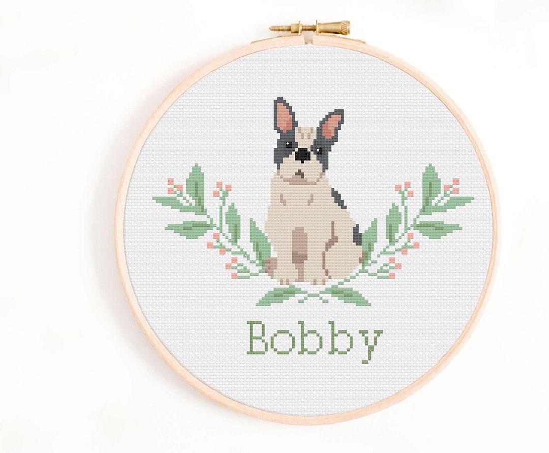 French Bulldog Cross Stitch Pattern - Personalise Your Own Frenchie ...