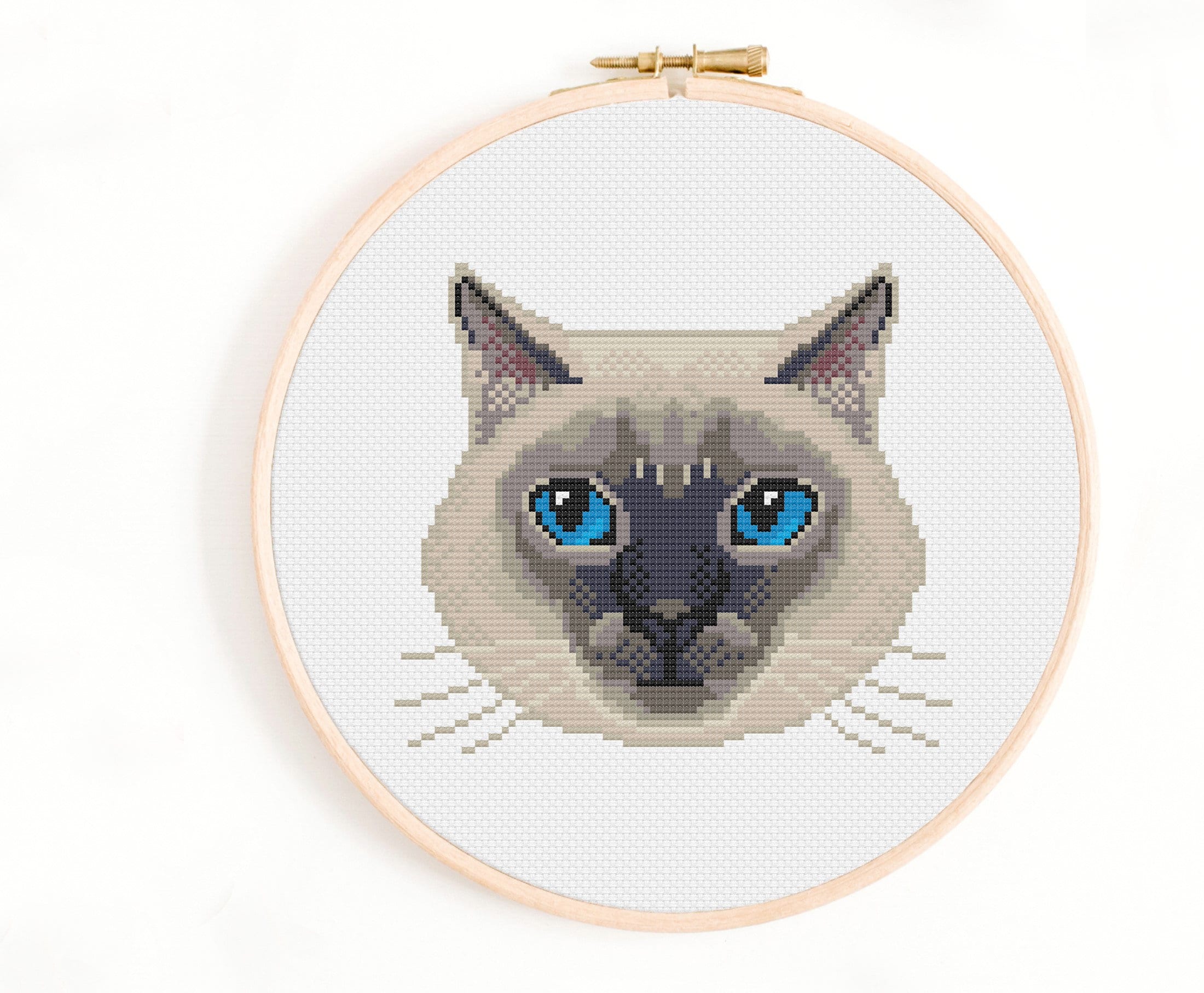 Seal Point Cat Siamese Cat Portrait Cross Stitch Pattern - Etsy Australia