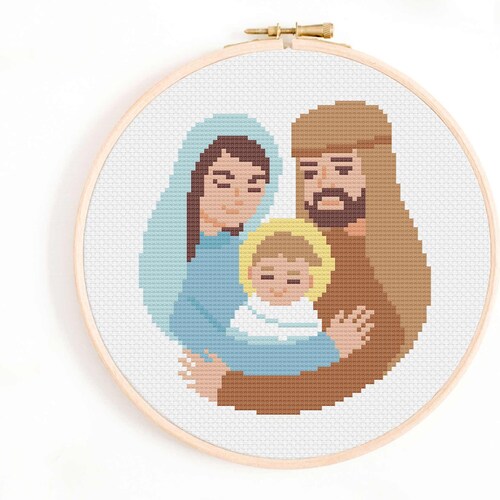 Baby Jesus Cross Stitch Pattern Christian Cross Stitch - Etsy