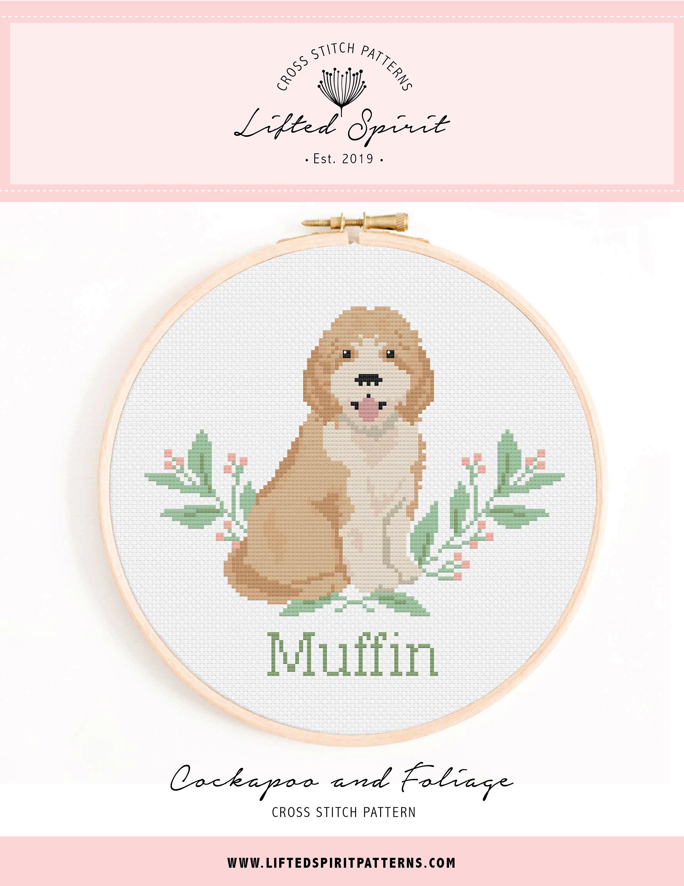 Cockapoo / Cavapoo Cross Stitch Pattern Personalise Your Dog - Etsy