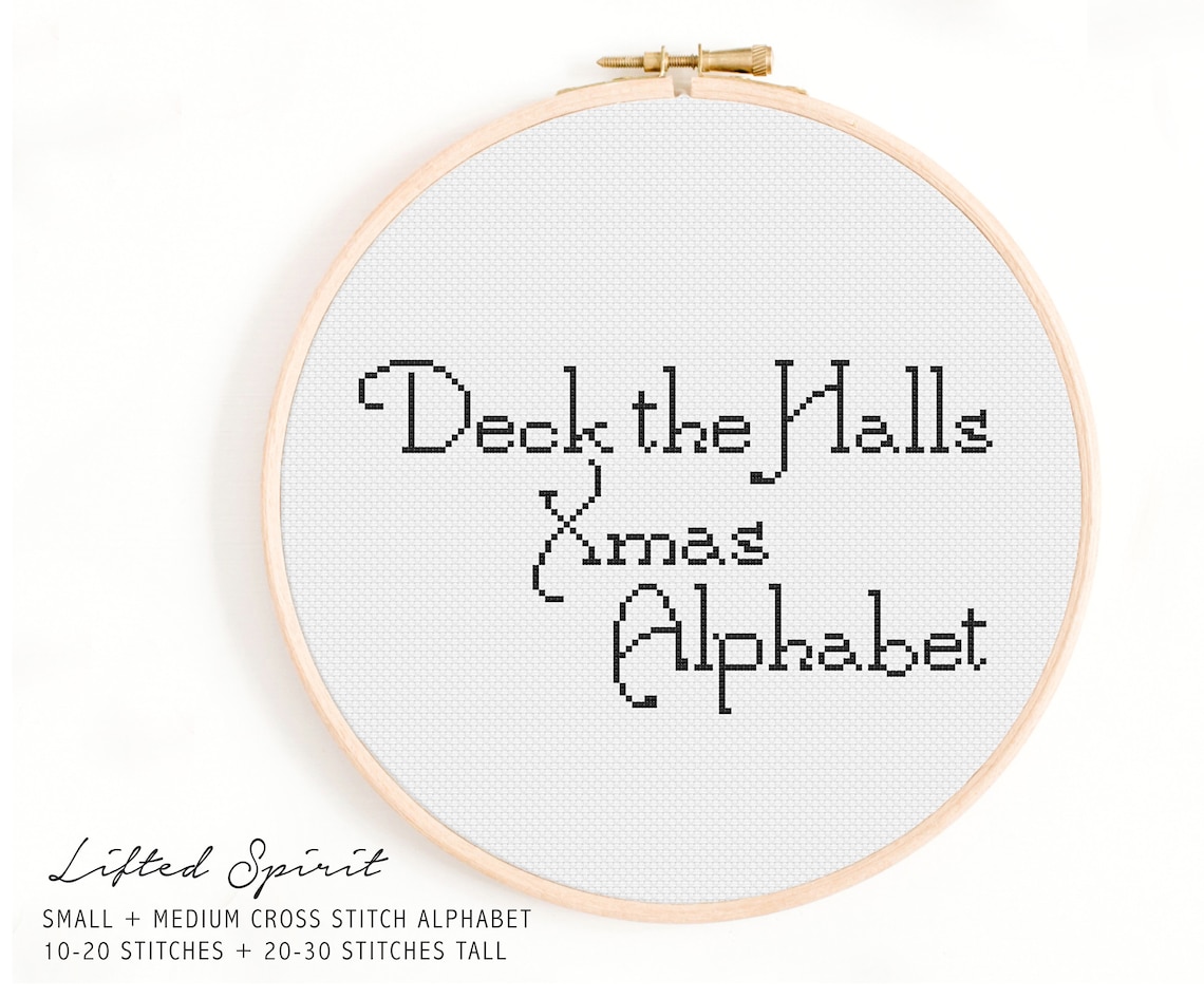 Full Christmas Alphabet Cross Stitch Pattern Christmas Cross - Etsy