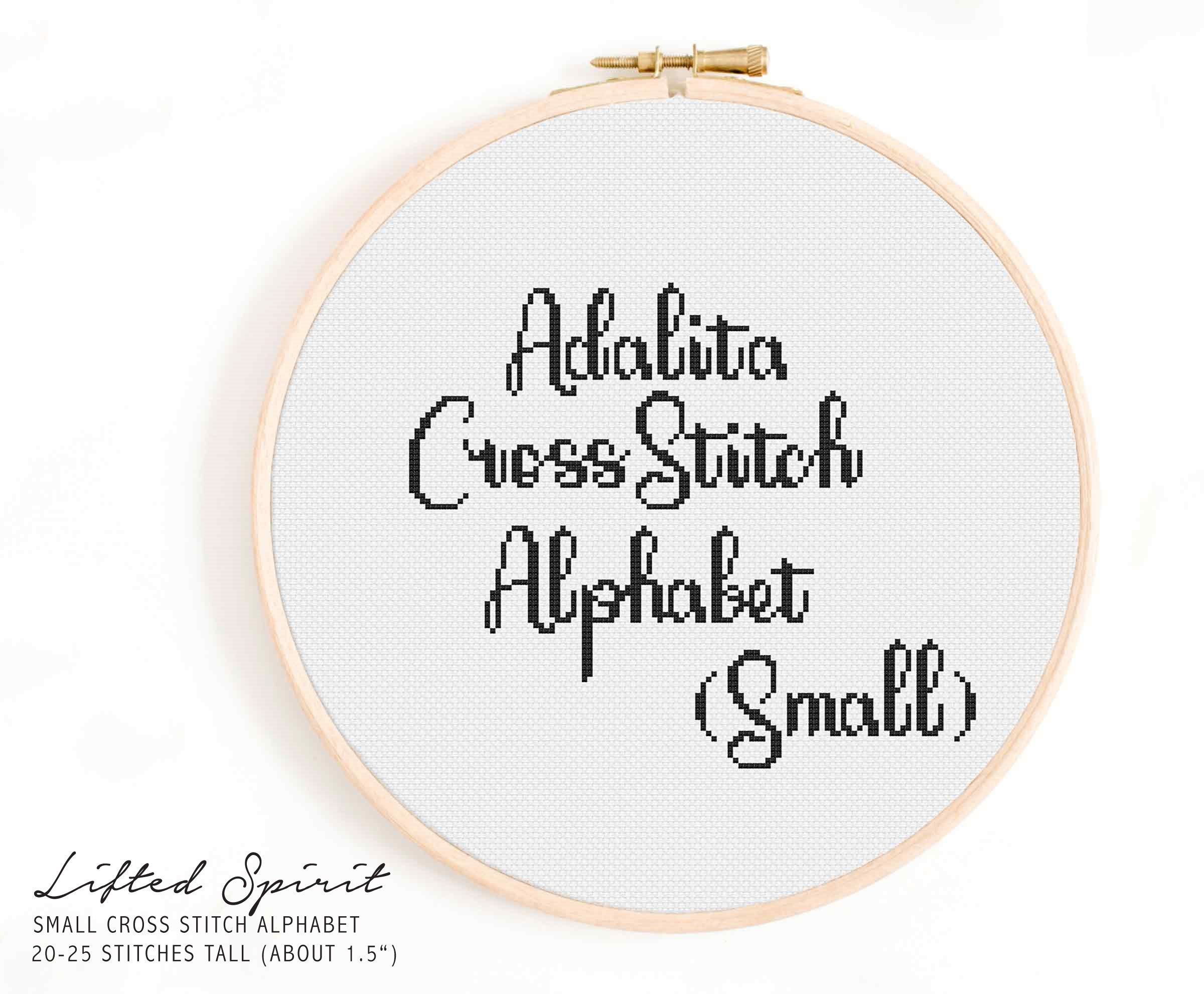 Full Alphabet Cross Stitch Pattern - Calligraphy Cross Stitch Alphabet ...