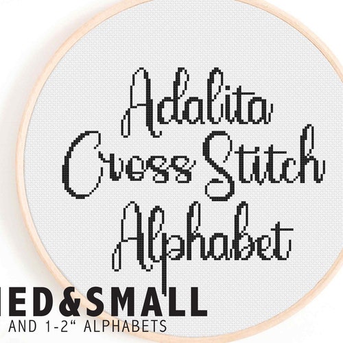 Handwriting Alphabet Cross Stitch Pattern Modern Calligraphy - Etsy