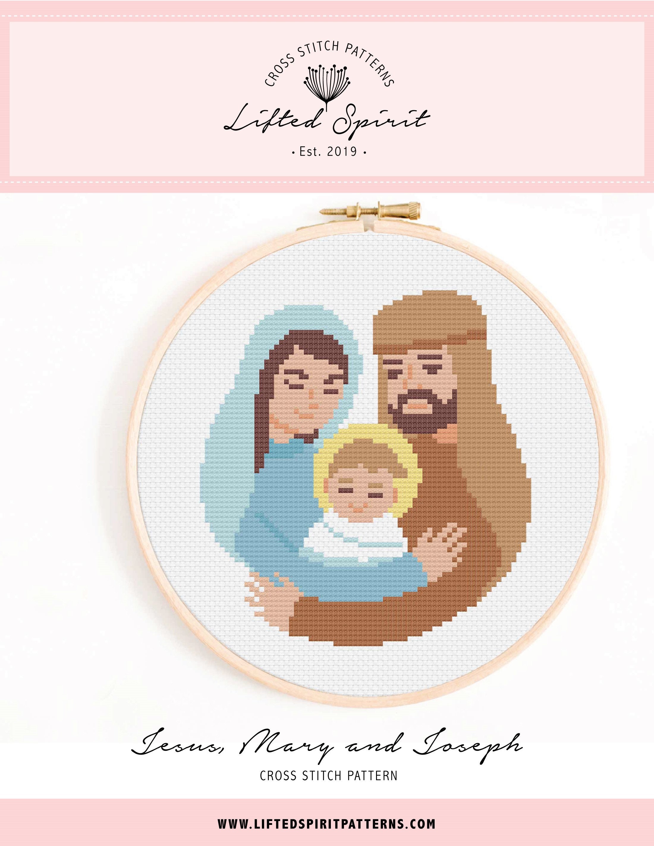 Baby Jesus Cross Stitch Pattern Christian Cross Stitch | Etsy