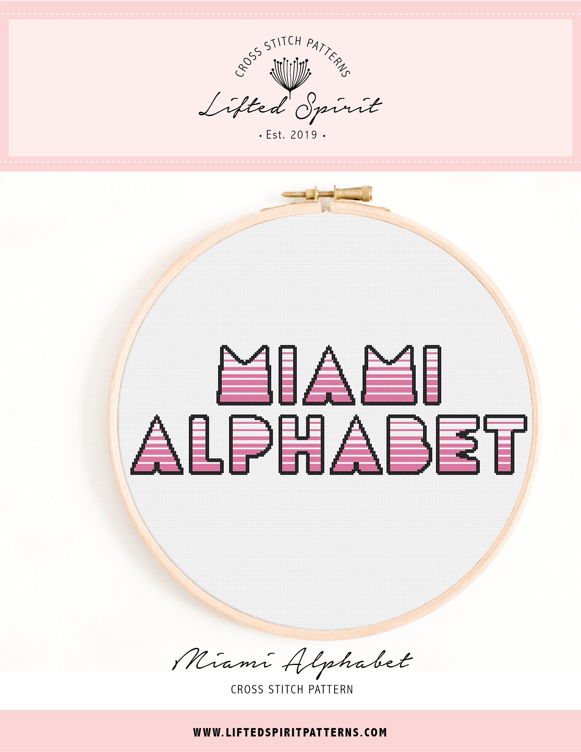 Miami Alphabet Full Alphabet Cross Stitch Pattern 80s - Etsy