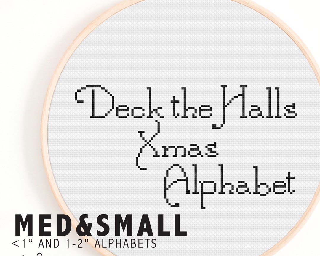 Full Christmas Alphabet Cross Stitch Pattern - Christmas Cross Stitch ...