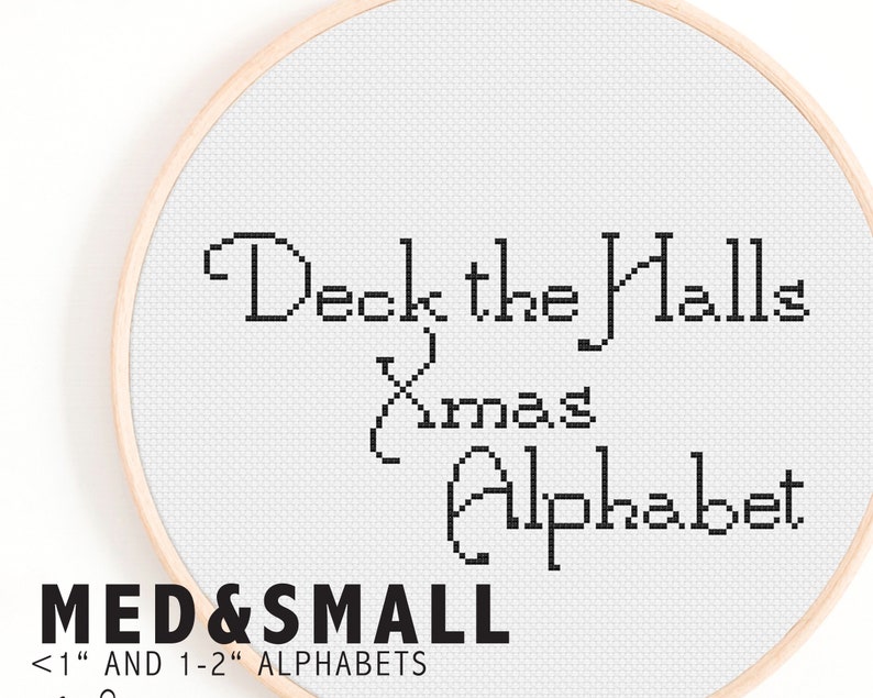Full Christmas Alphabet Cross Stitch Pattern Christmas Cross - Etsy