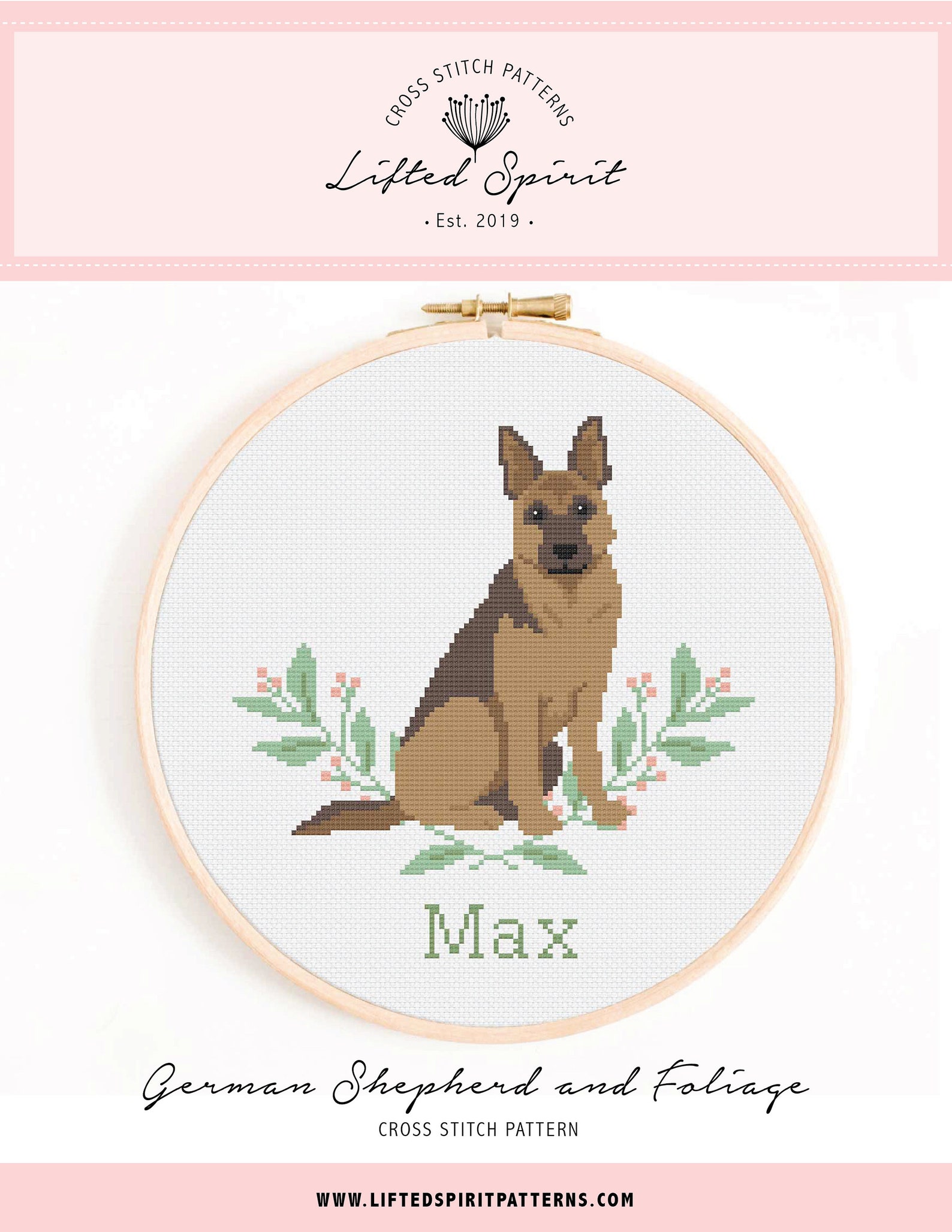 German Shepherd Cross Stitch Pattern Personalise Your Own - Etsy
